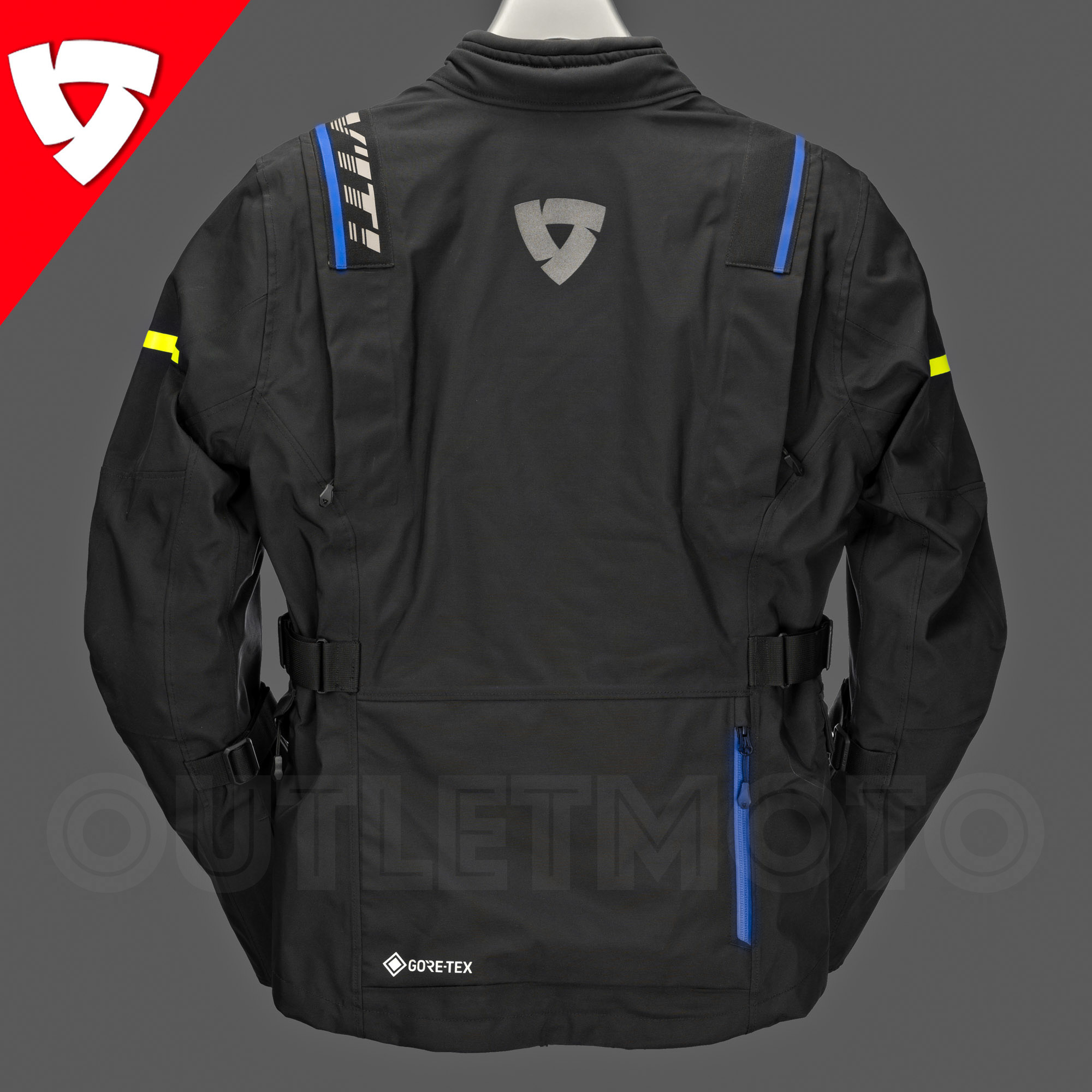 OUTLETMOTO. Revit VERTICAL GTX 2L Lamine 4 Mevsim Motosiklet Mont Ceket 50