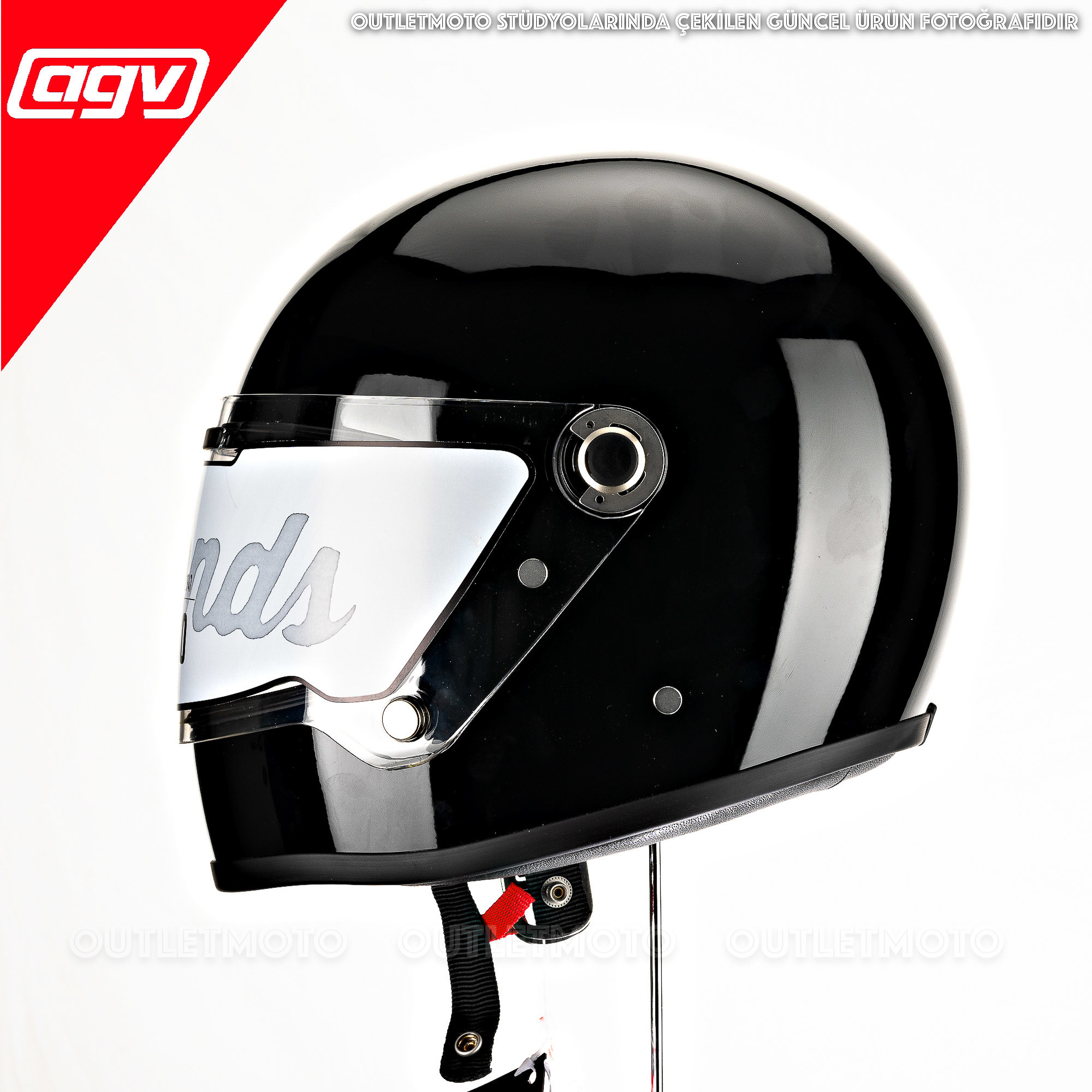 OUTLETMOTO. AGV X3000 Retro/Klasik/Cafe Racer Kapalı Motosiklet Kask