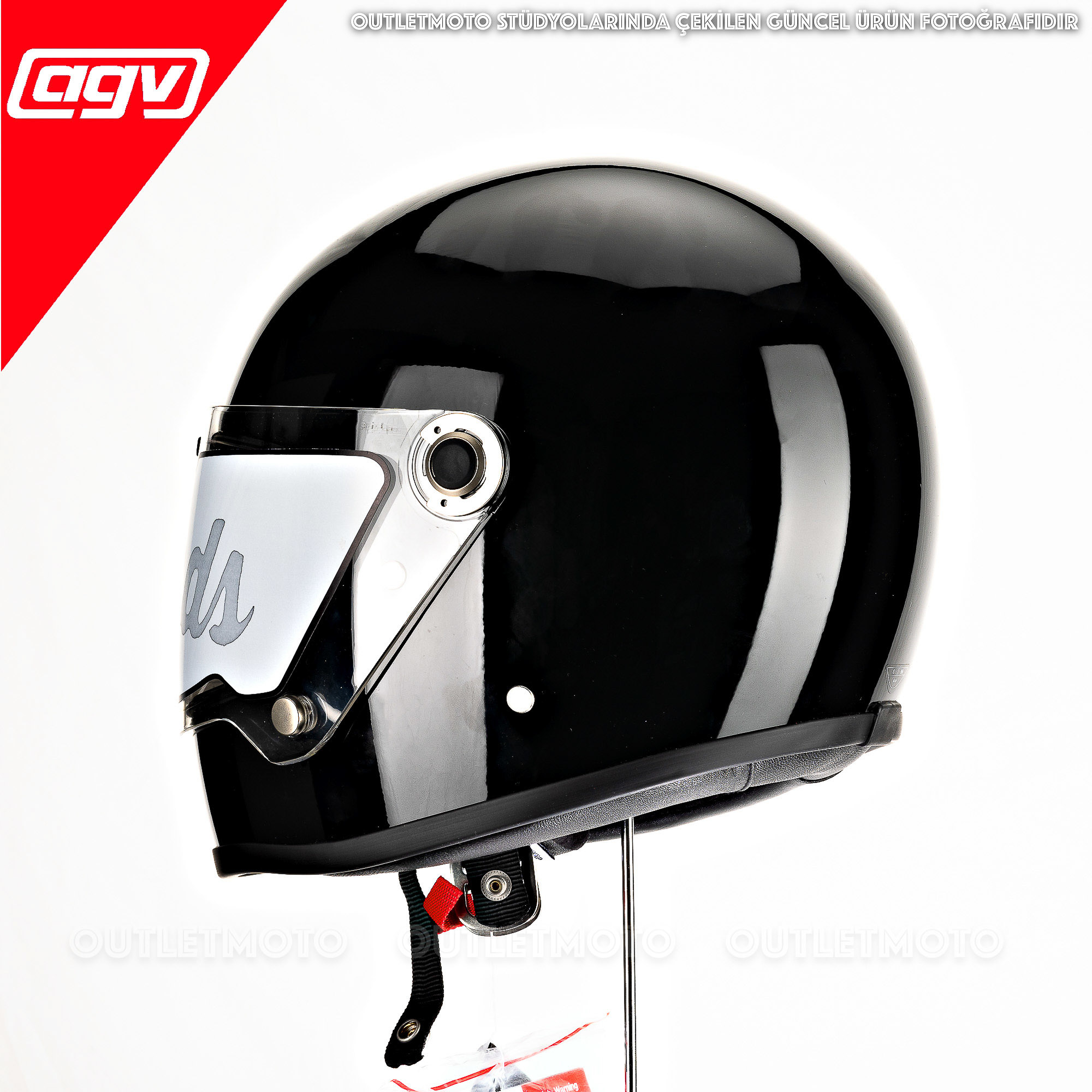 OUTLETMOTO. AGV X3000 Retro/Klasik/Cafe Racer Kapalı Motosiklet Kask