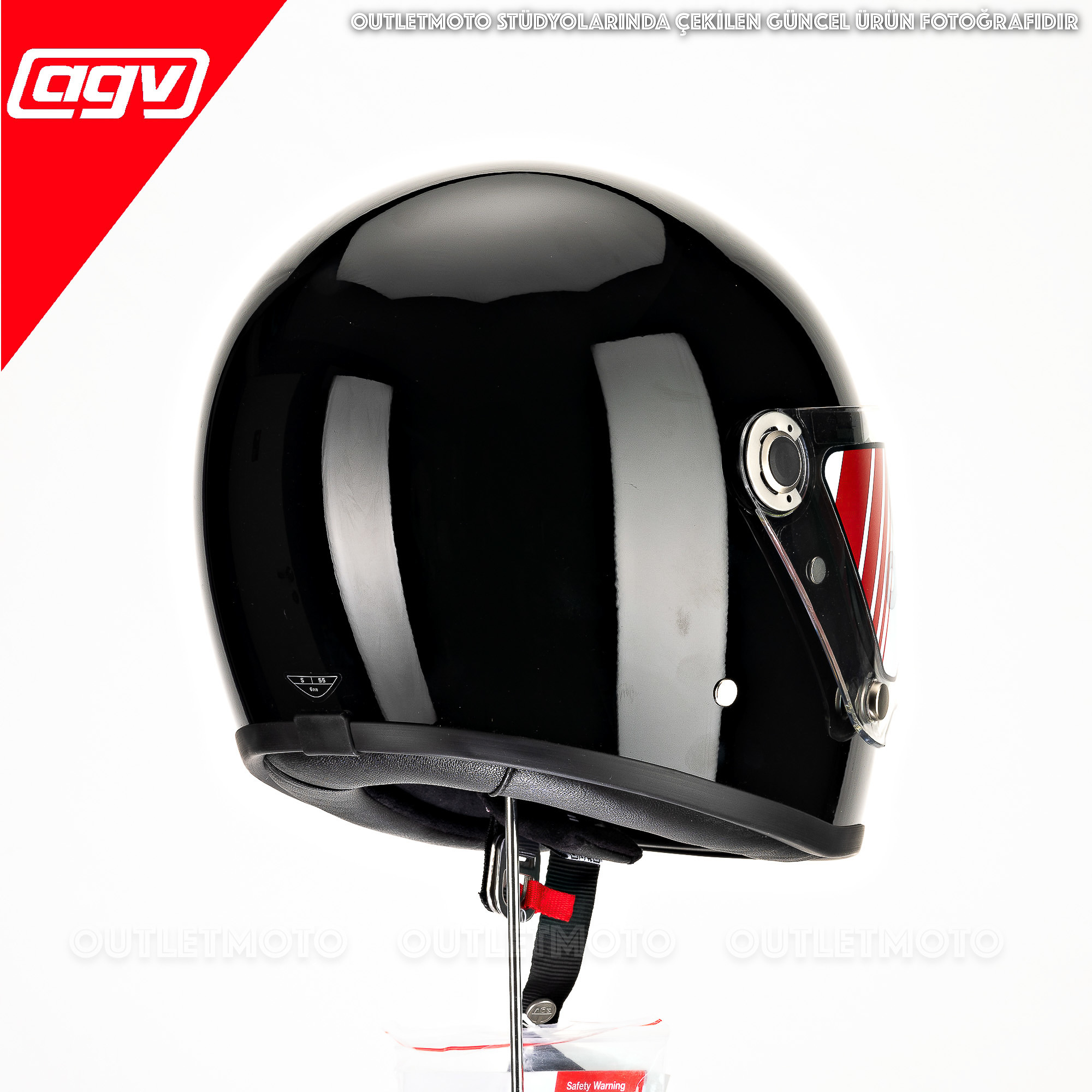 OUTLETMOTO. AGV X3000 Retro/Klasik/Cafe Racer Kapalı Motosiklet Kask