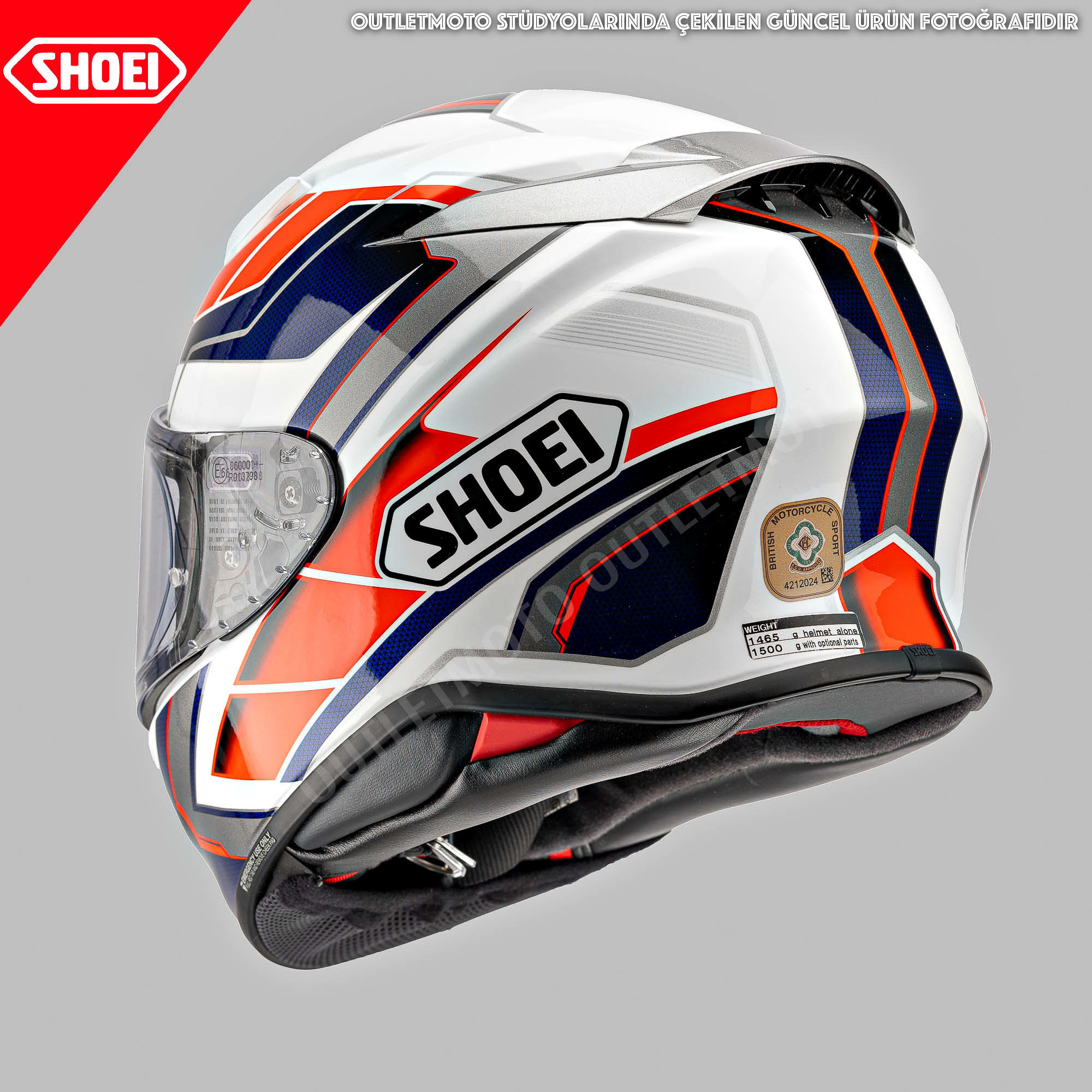 OUTLETMOTO. Shoei NXR 2 PROLOGUE TC10 Full Face Kapalı Motosiklet Kask ...
