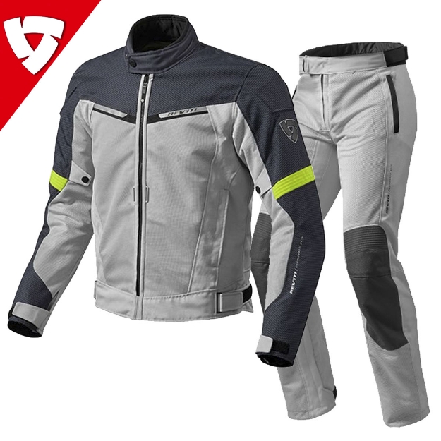 OUTLETMOTO. Revit AIRWAVE 2 Korumalı Yazlık Motosiklet Mont Pantolon Takım M